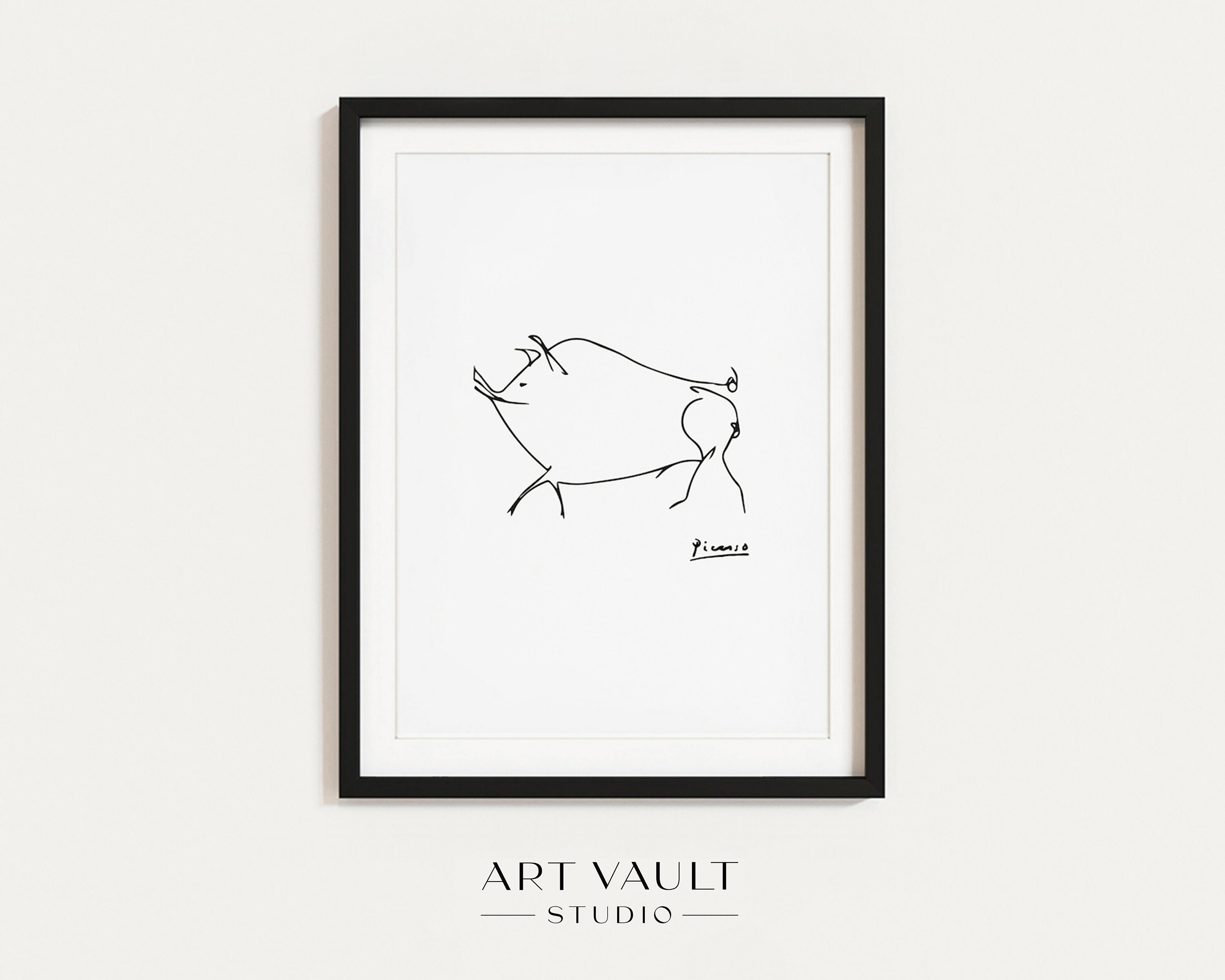 Picasso Pig Print Pig Poster Pig Art Pig Gift Farm Gift Farm Owner Farm ...