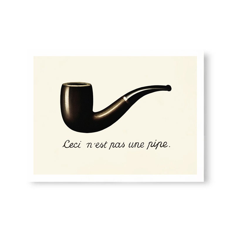 Ceci N'est Pas Une Pipe René Magritte Poster This is Not a Pipe ...