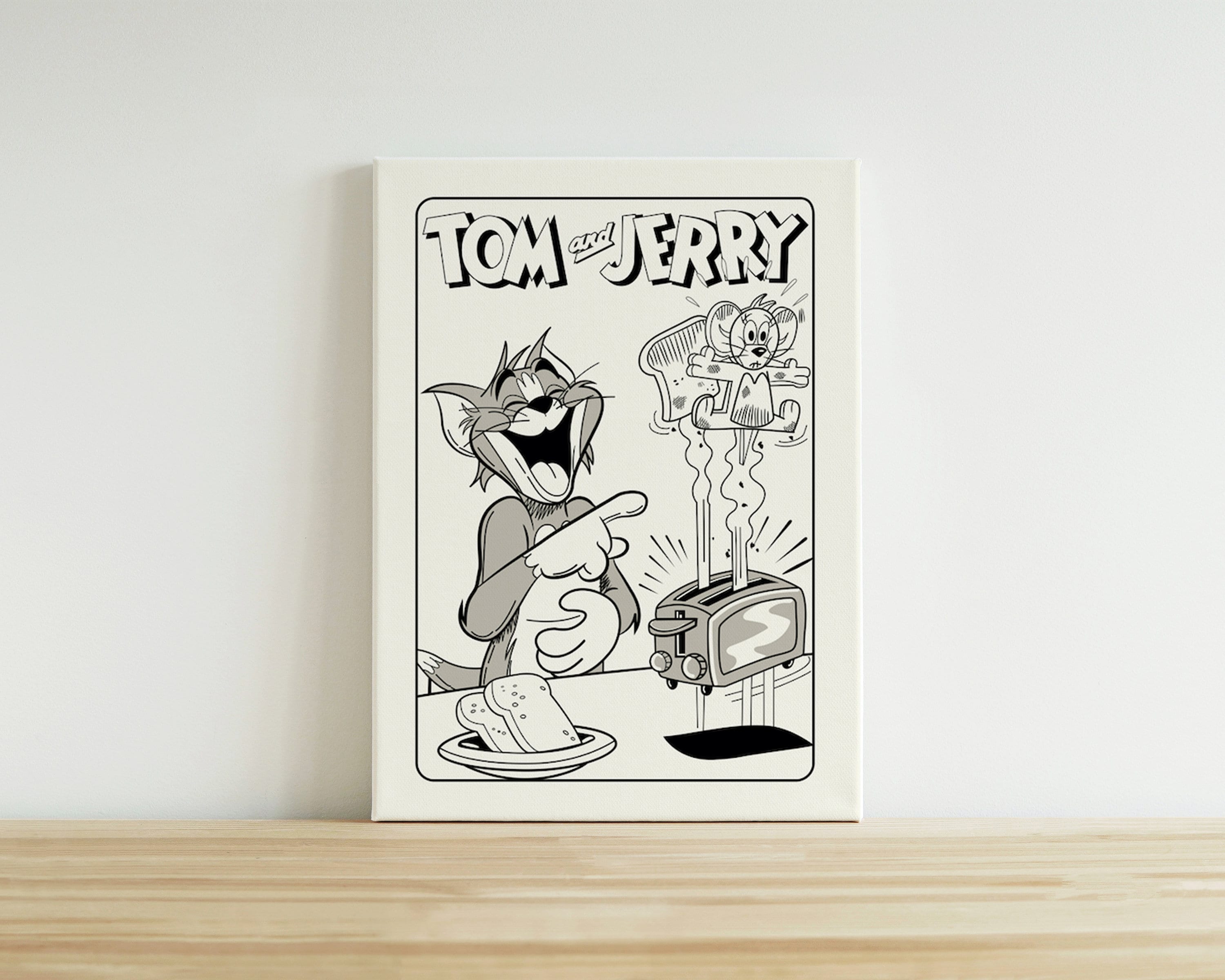 Tom and Jerry Wall Art Tom and Jerry Poster Tom and Jerry Print Cartoon ...