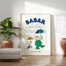 Babar Aime La Pluie Babar Rain Illustration Babar Print Baby Shower ...