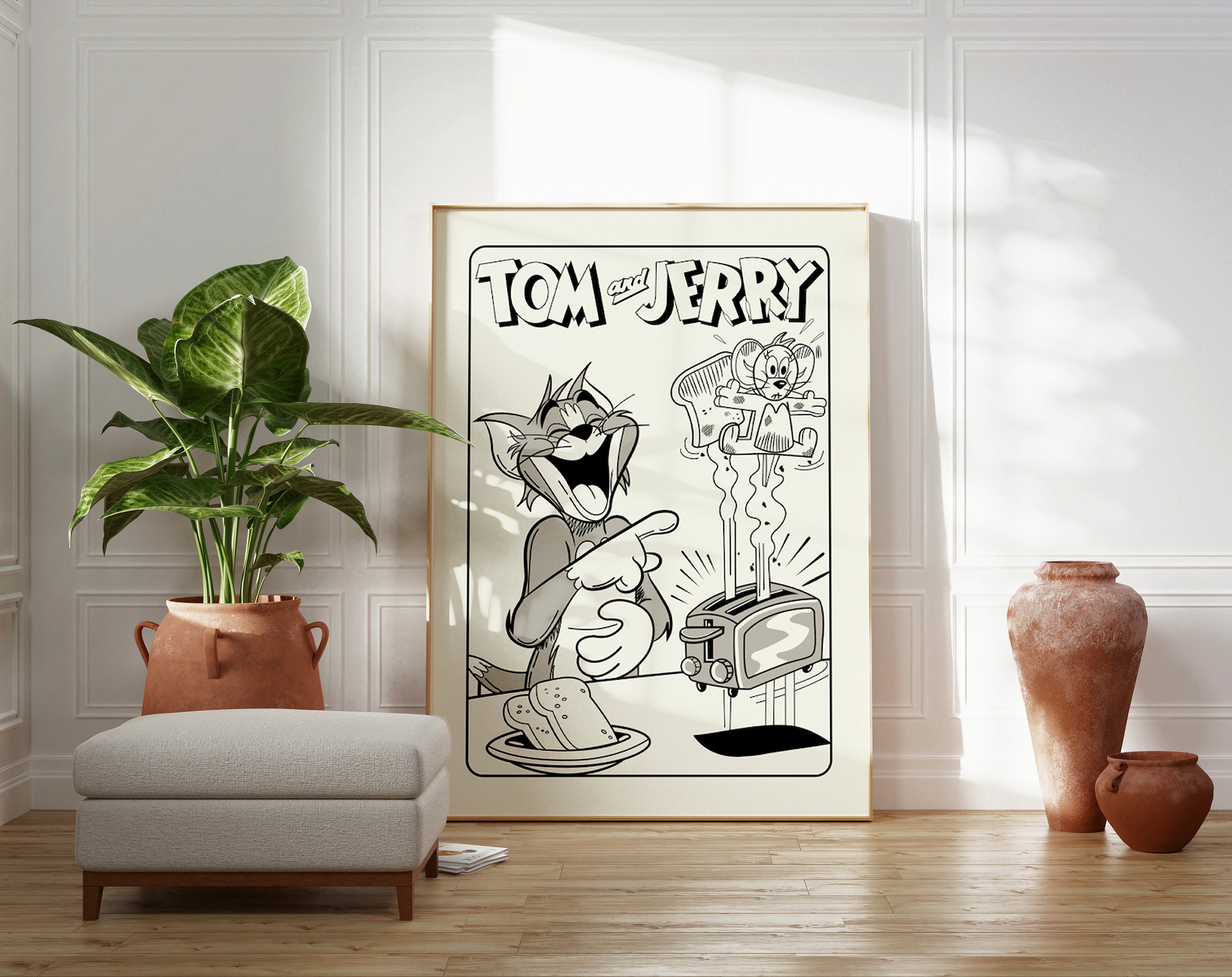 Tom and Jerry Wall Art Tom and Jerry Poster Tom and Jerry Print Cartoon ...