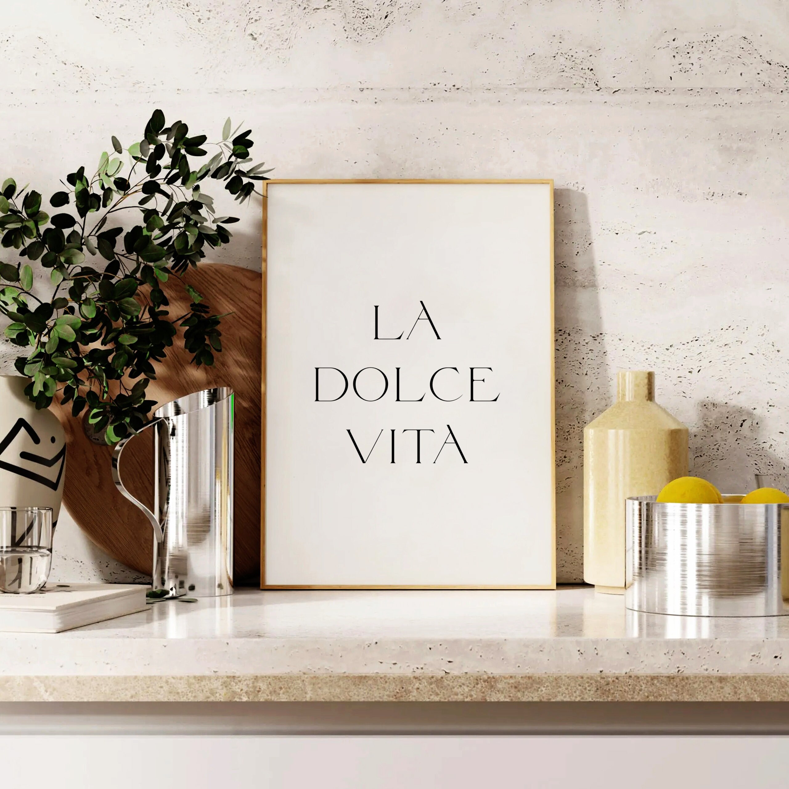 La Dolce Vita Poster Typography Print Quote the Sweet Life Classy ...