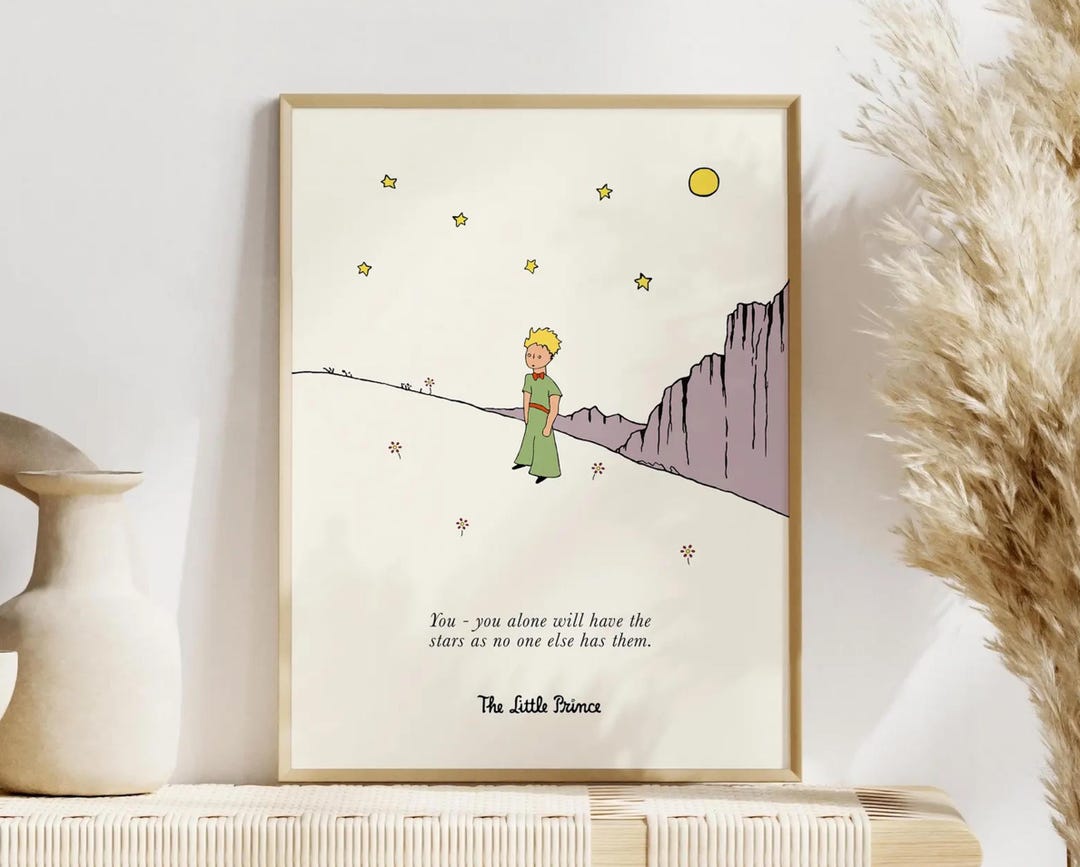 Little Prince Poster Digital Download ENGLISH & FRENCH Quote You Alone ...