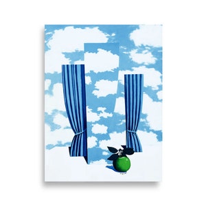 René Magritte Le Beau Monde 1962 Curtains and Clouds Magritte Poster ...