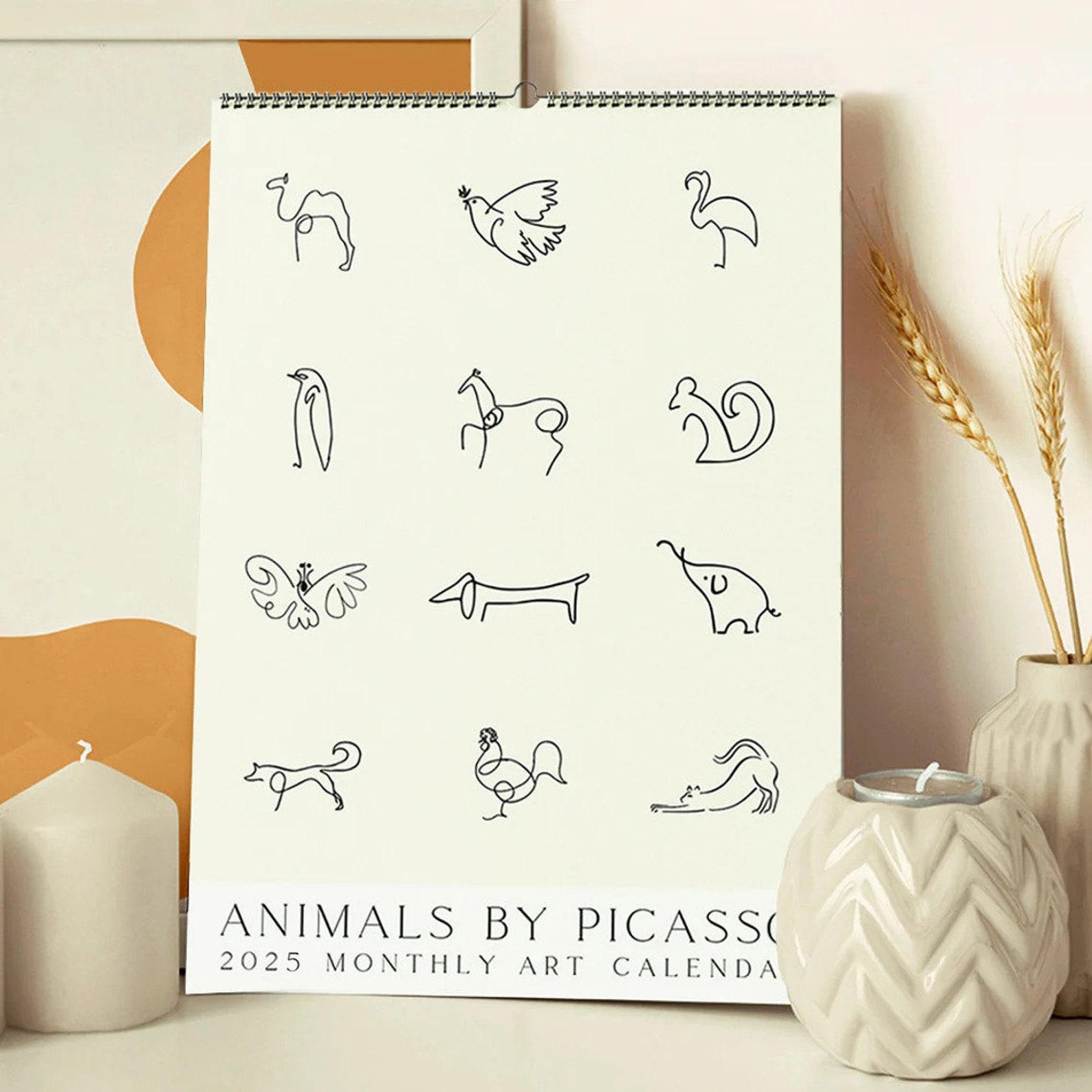 2025 Calendar Picasso Calendar 2025 Animals Picasso Wall Calendar ...
