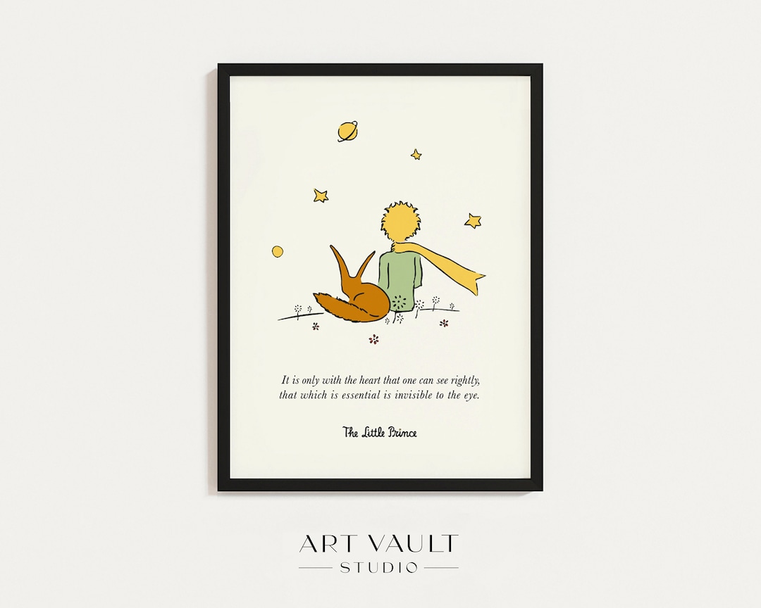 Le Petit Prince Poster ENGLISH Little Prince Wall Art Nursery Art Print ...