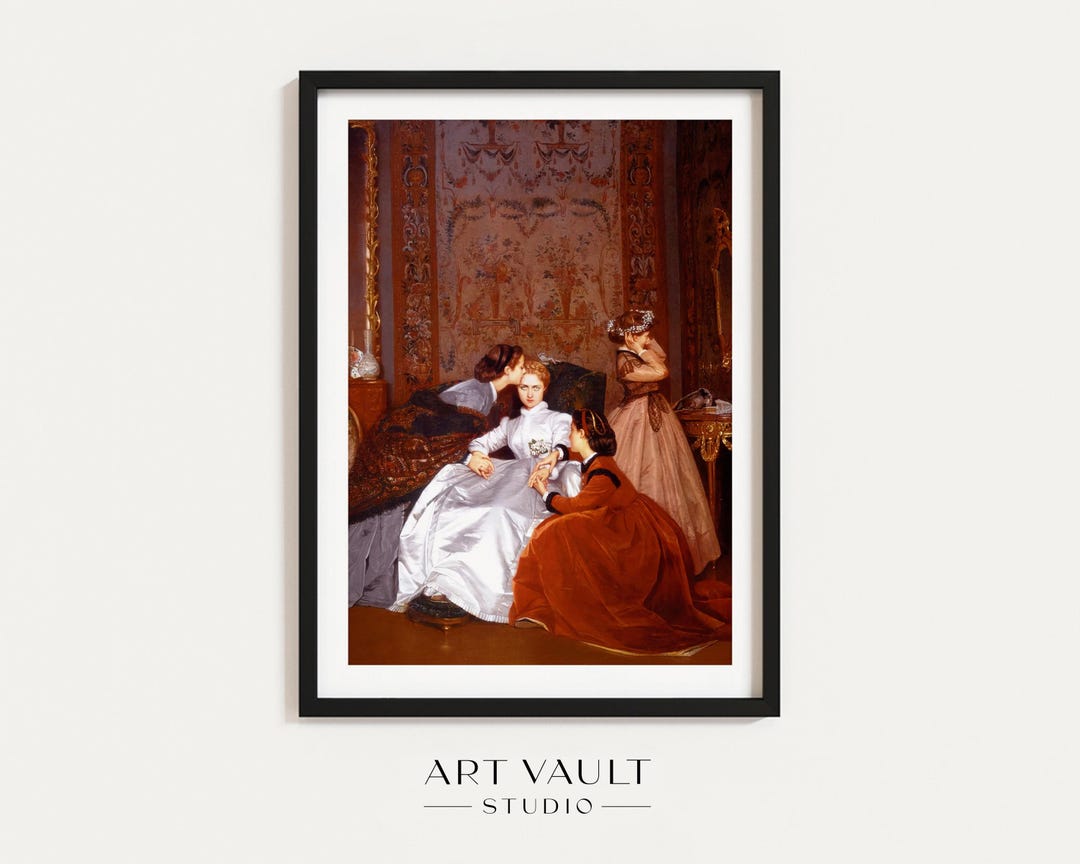 The Reluctant Bride Print La Fiancée Hésitante Auguste Toulmouche 1866 ...