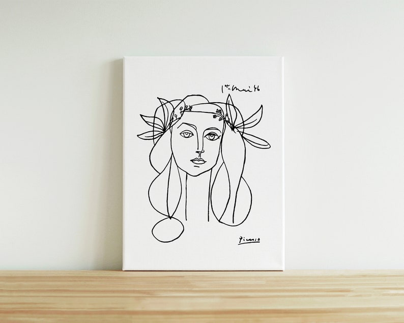 Pablo Picasso Portrait of Francoise Gilot 1946 Picasso Poster Face ...