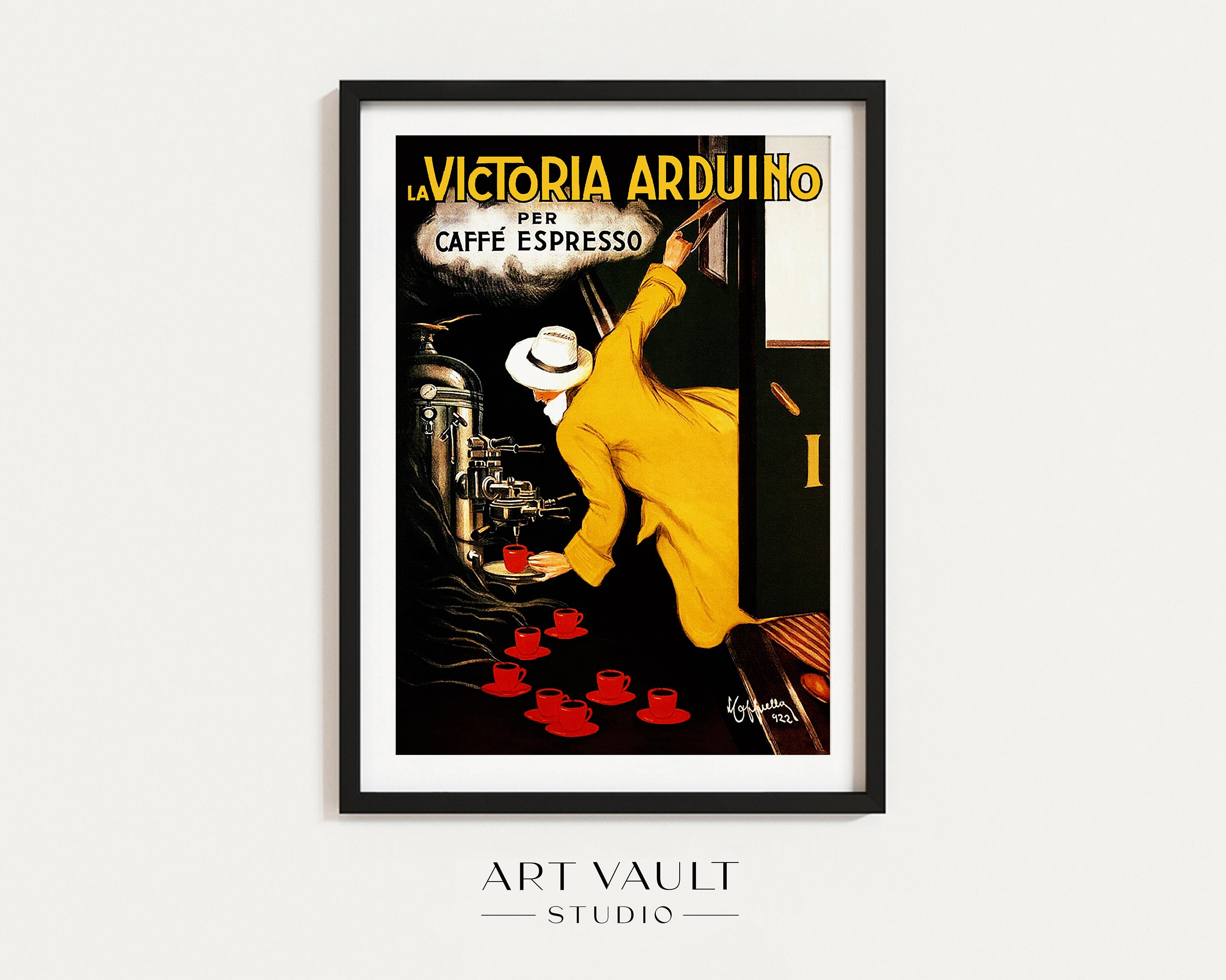 La Victoria Arduino Coffee Maker Poster Caffé Espresso Art Vintage ...