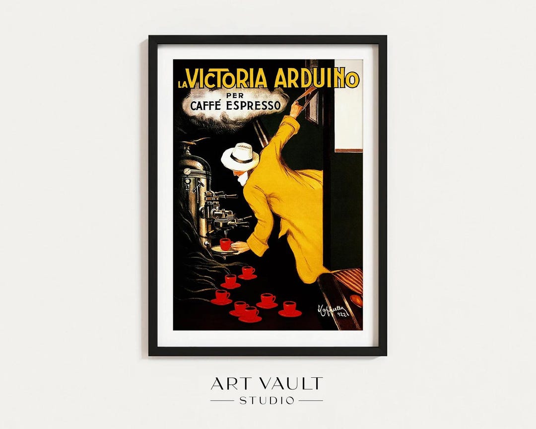 La Victoria Arduino Coffee Maker Poster Caffé Espresso Art Vintage ...
