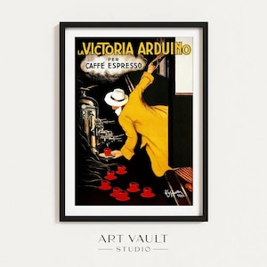 La Victoria Arduino Coffee Maker Poster Caffé Espresso Art Vintage ...