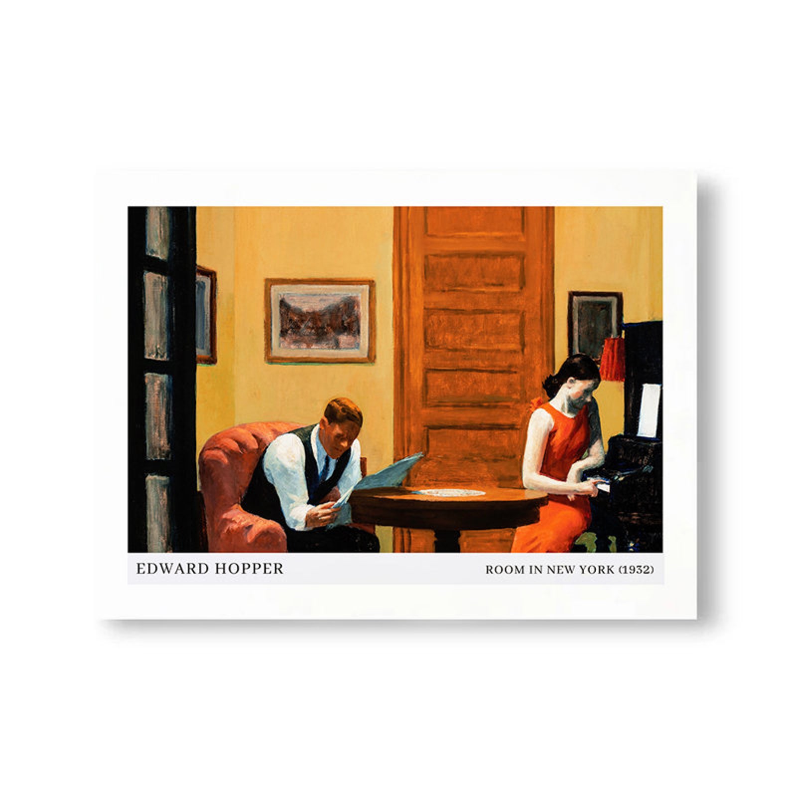 Edward Hopper Room in New York 1932 Poster Hopper Print Hopper Room ...