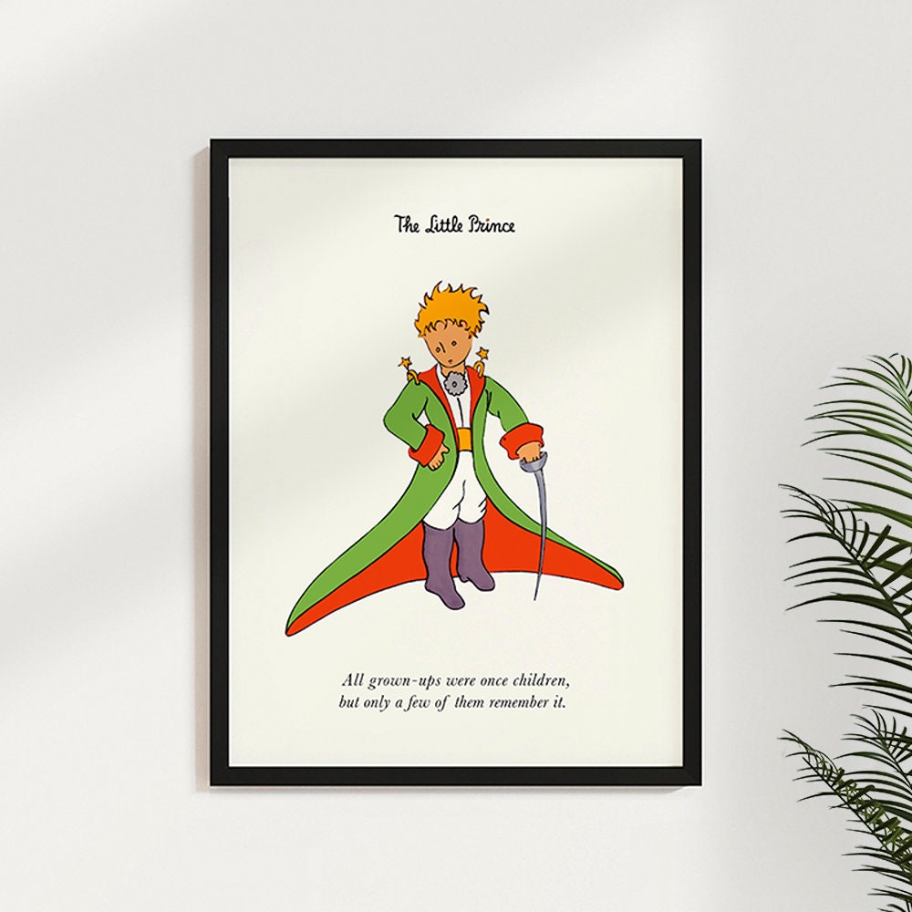 Le Petit Prince Poster ENGLISH Little Prince Wall Art Nursery Art Print ...