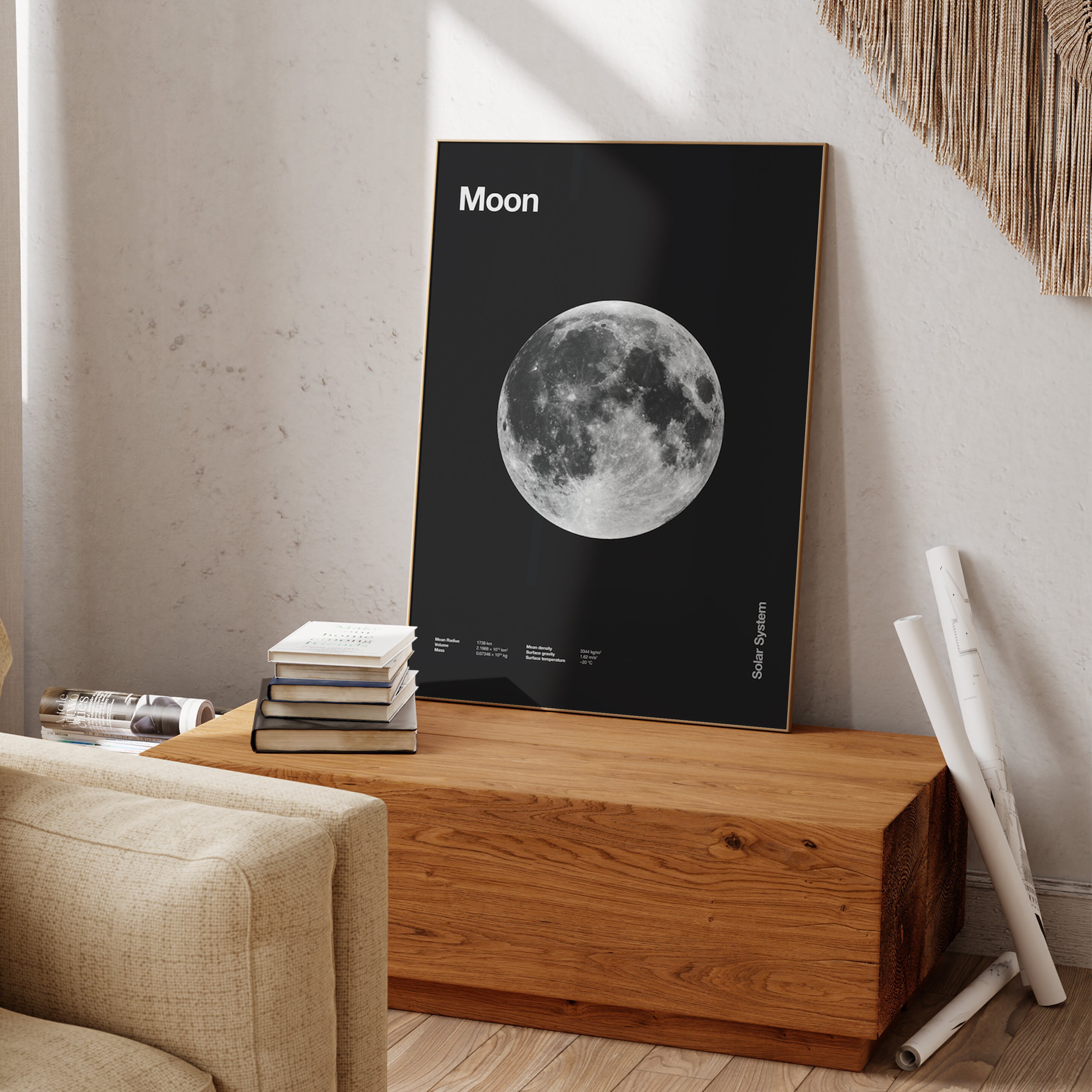 Moon Wall Decor Moon Wall Art Moon Photo Moon Print Moon Phase Wall ...