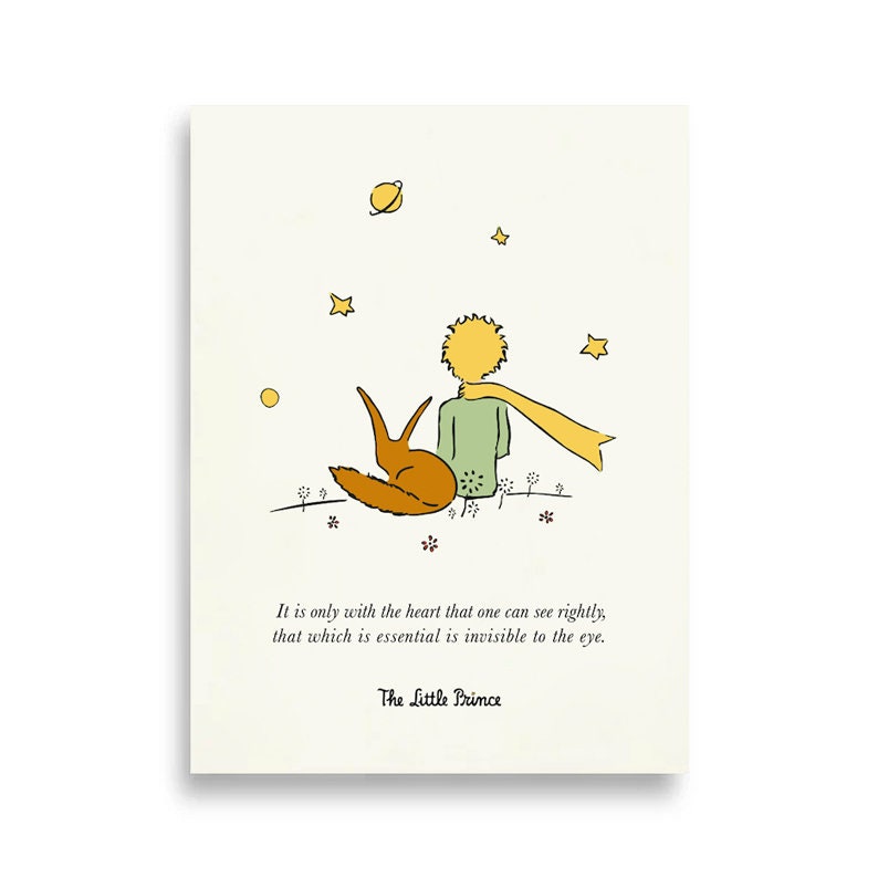 Le Petit Prince Poster ENGLISH Little Prince Wall Art Nursery Art Print ...