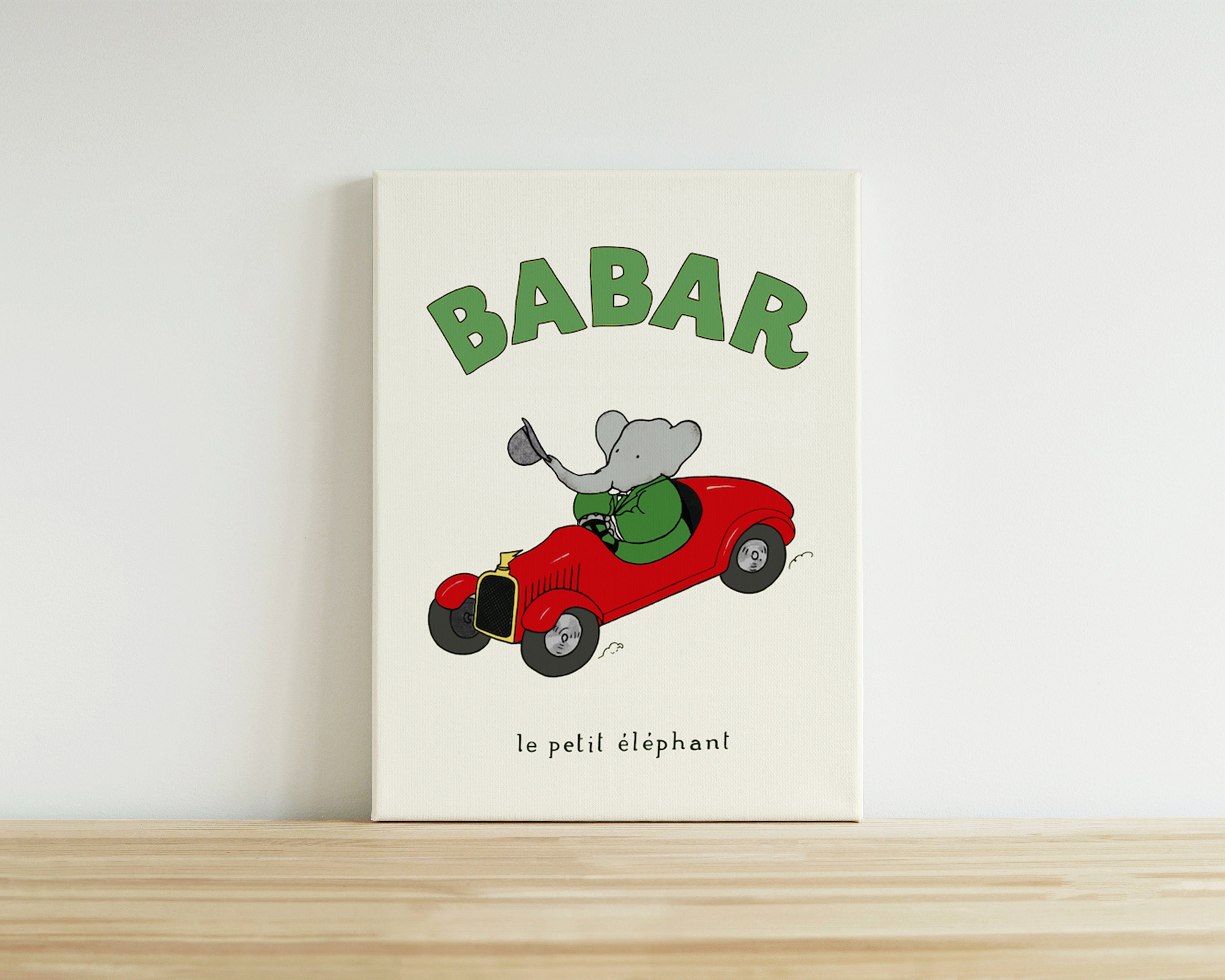 Babar Illustration Babar Print Baby Shower Gift Gender Neutral Gift Kid ...