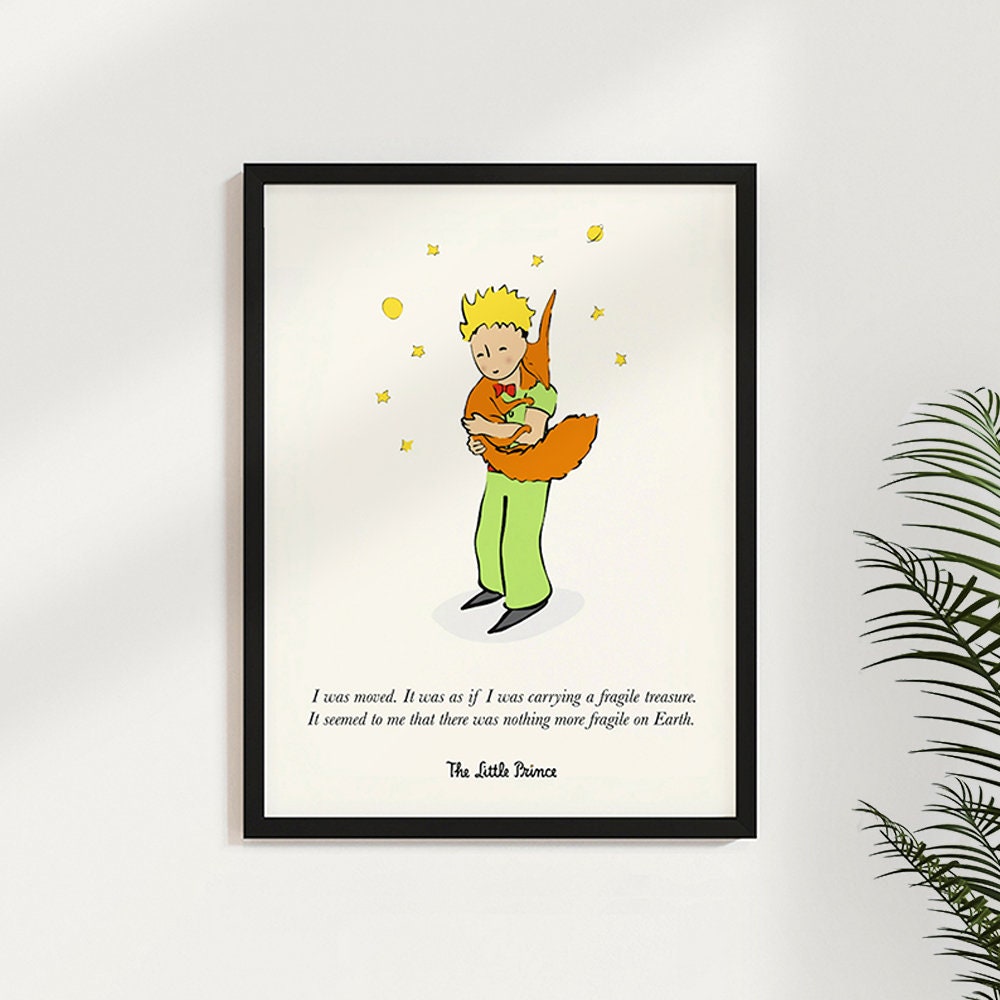 Le Petit Prince Poster ENGLISH Little Prince Wall Art Nursery Art Print ...