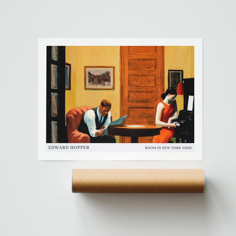 Edward Hopper Room in New York 1932 Poster Hopper Print Hopper Room ...