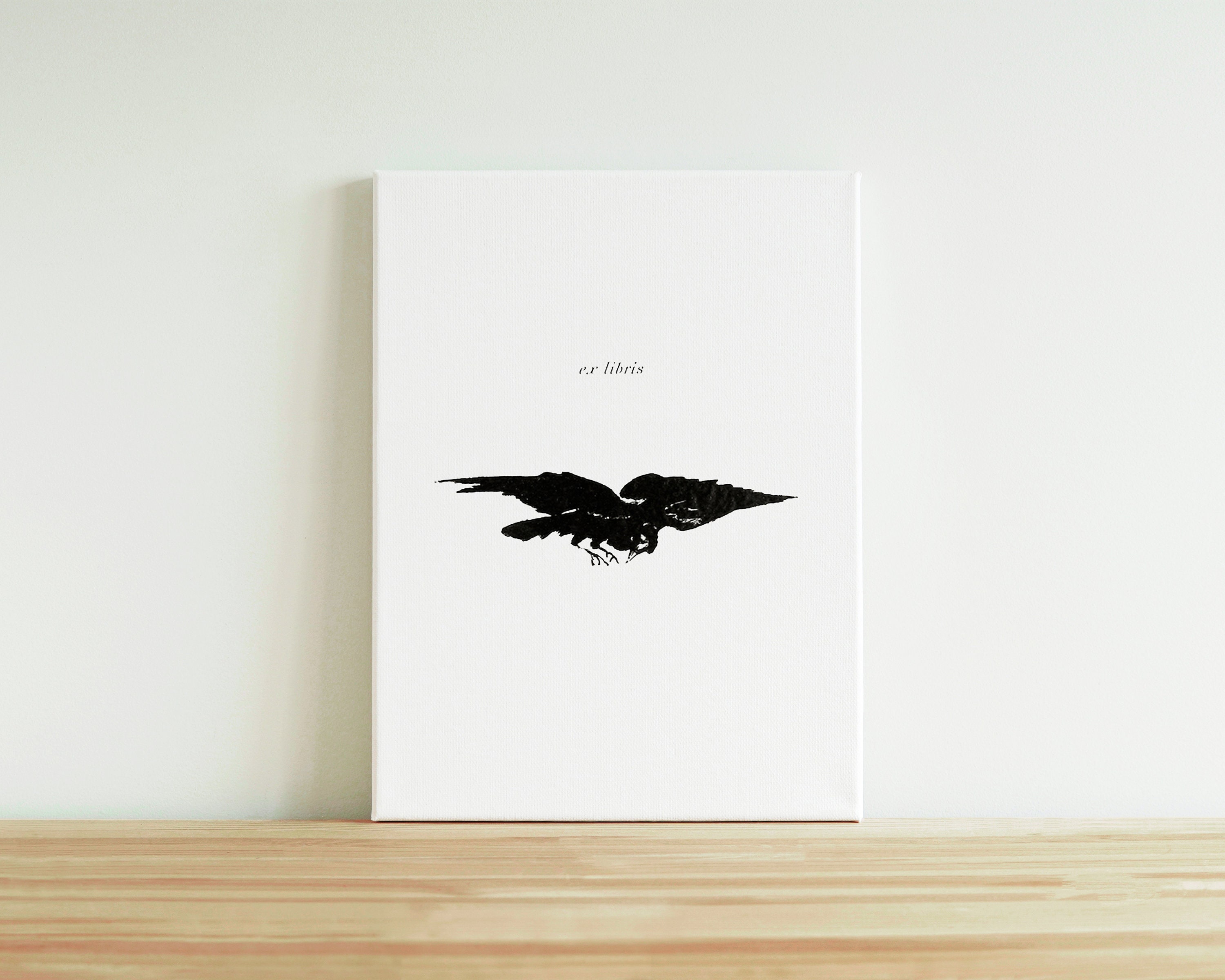 Flying Raven in Flight Ex Libris 1875 Édouard Manet Dark Academia Art ...