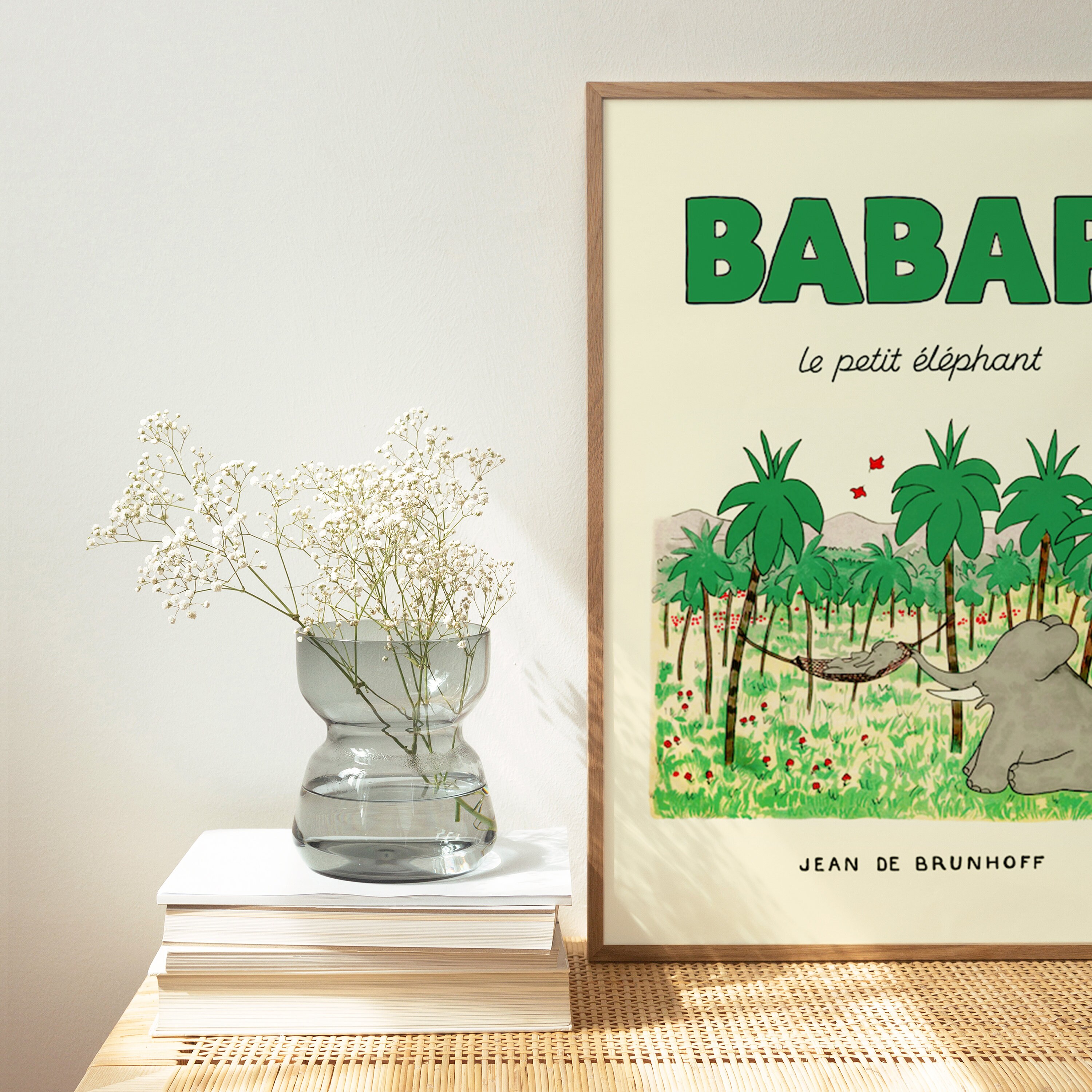 Babar the Elephant Wall Art Nursery Decor Kids Gift Retro Babar ...