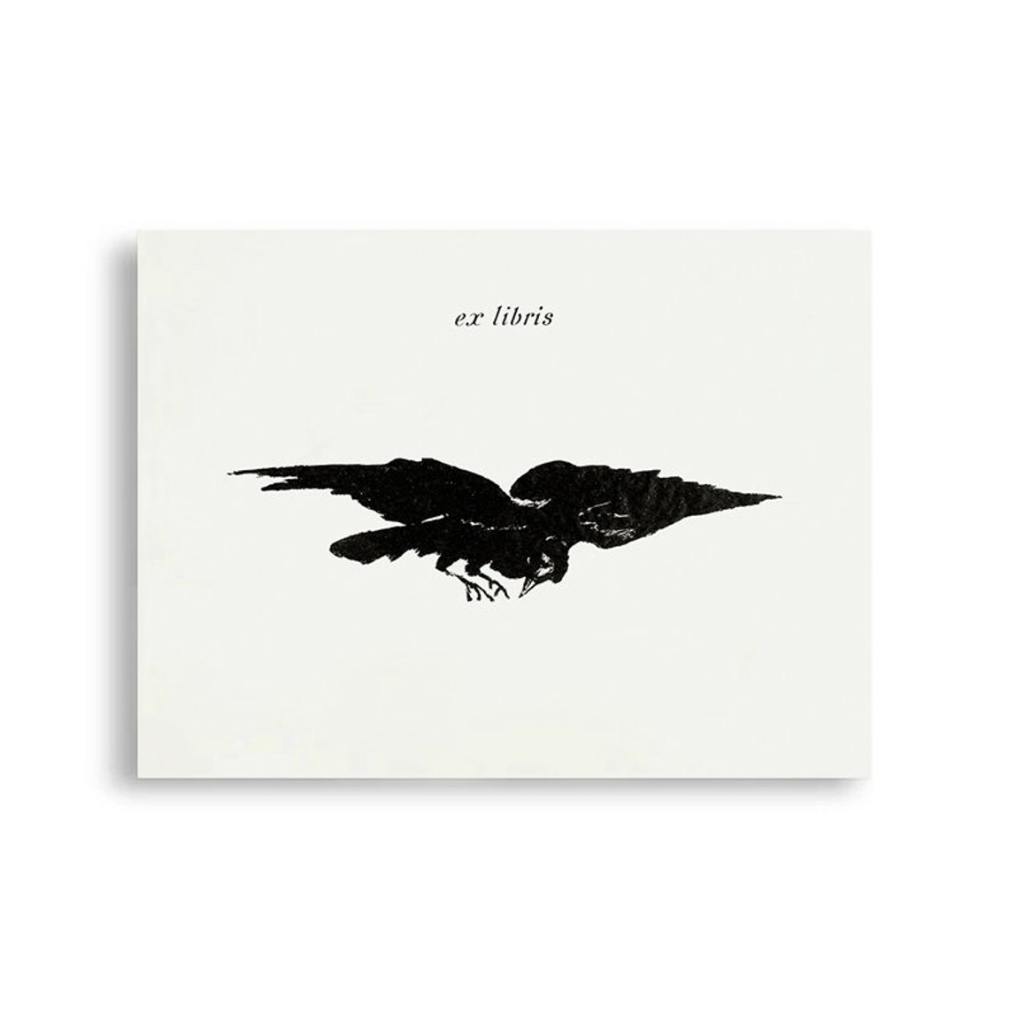 Flying Raven in Flight Ex Libris 1875 Édouard Manet Dark - Etsy