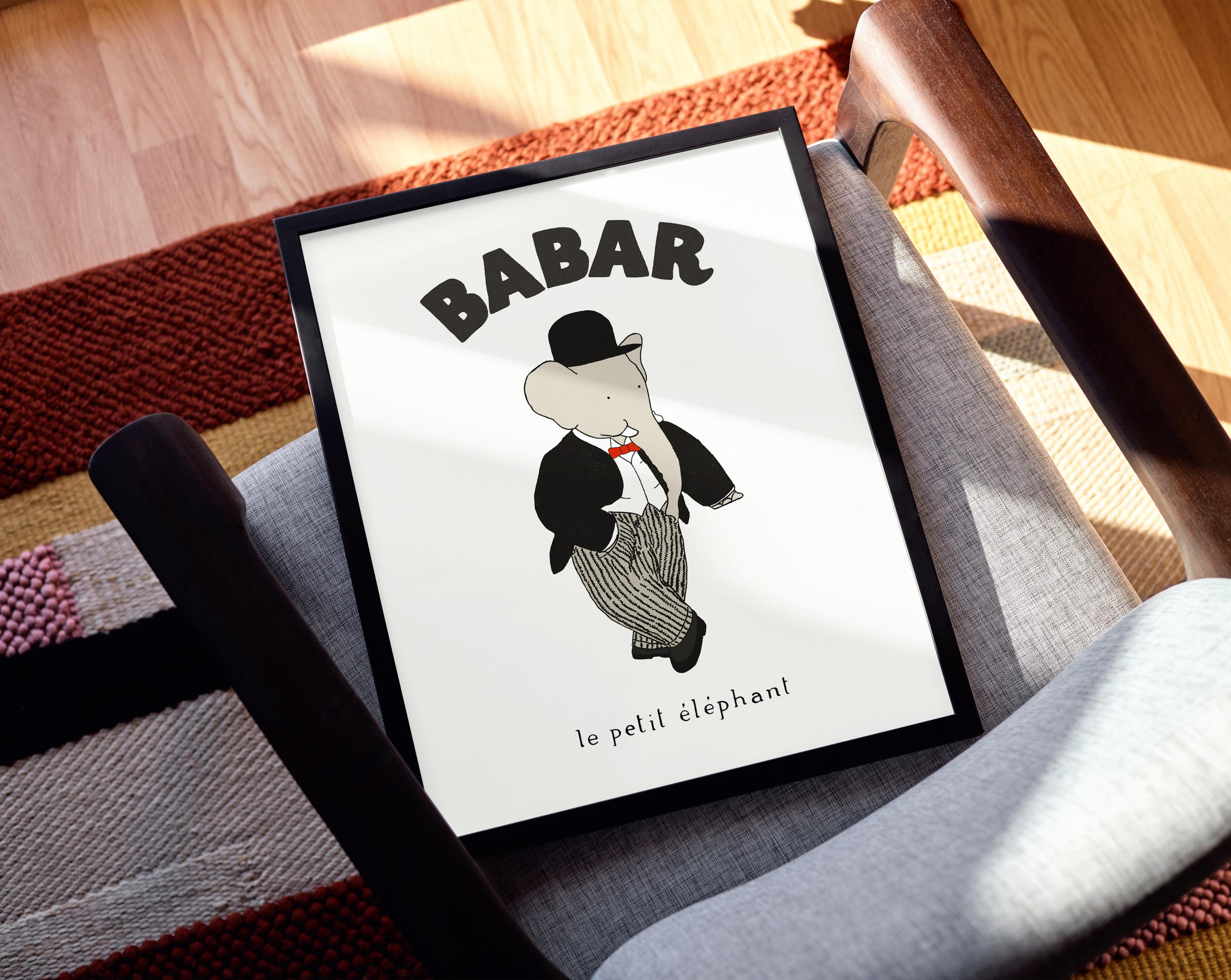 Babar the Elephant Printable Wall Art Prints Digital Download Art Babar ...