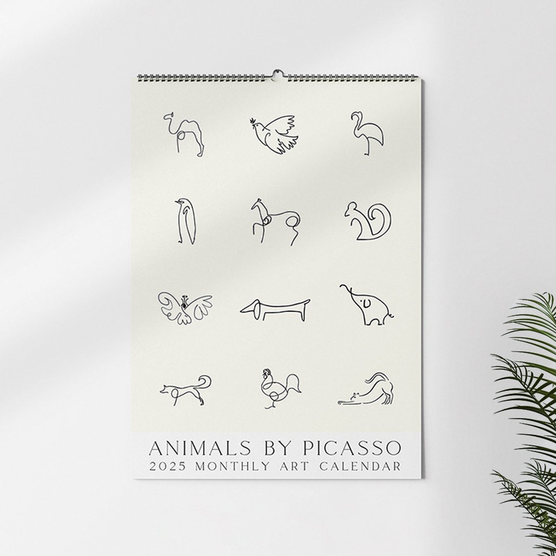 2025 Calendar Picasso Calendar 2025 Animals Picasso Wall Calendar ...