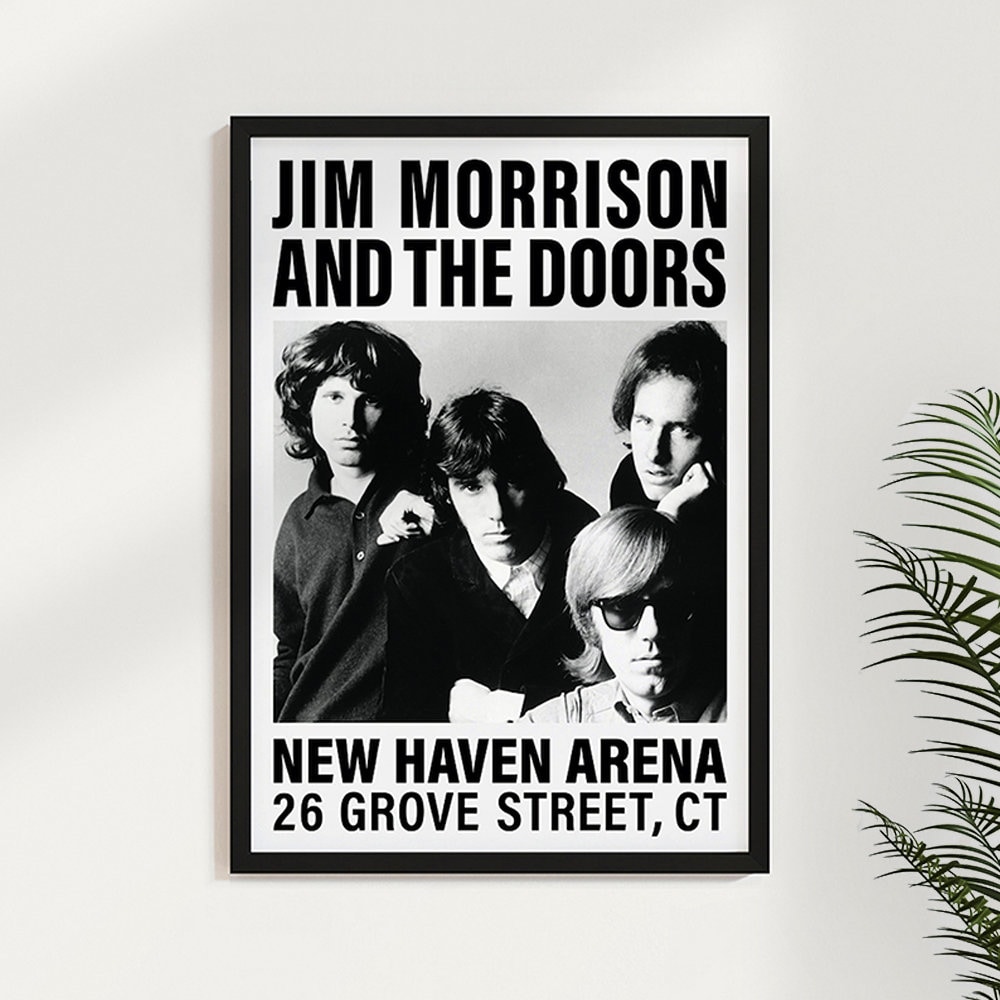 Jim Morrison Poster the Doors Poster Black and White Music Poster Retro ...