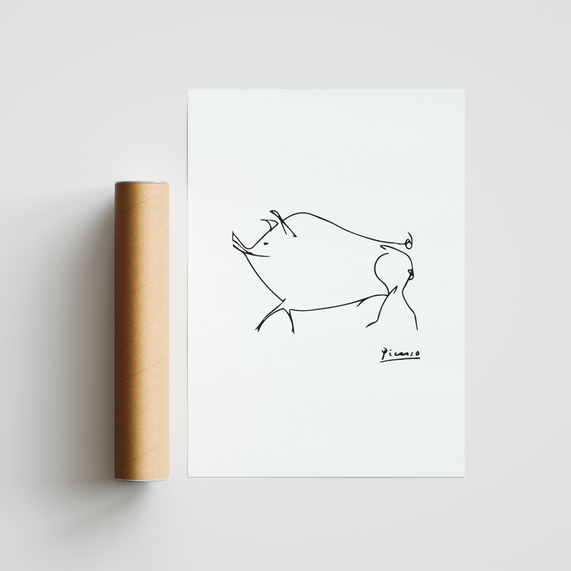 Picasso Pig Print Pig Poster Pig Art Pig Gift Farm Gift Farm Owner Farm ...