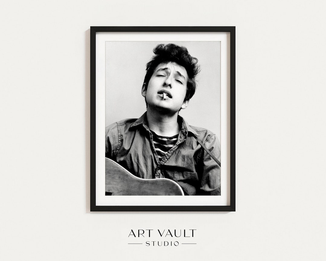 Bob Dylan Poster Bob Dylan Wall Art Print Bob Dylan Guitar Bob Dylan ...