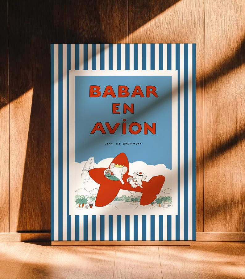 Babar the Elephant Digital Download Nursery Wall Art Download Nursery ...