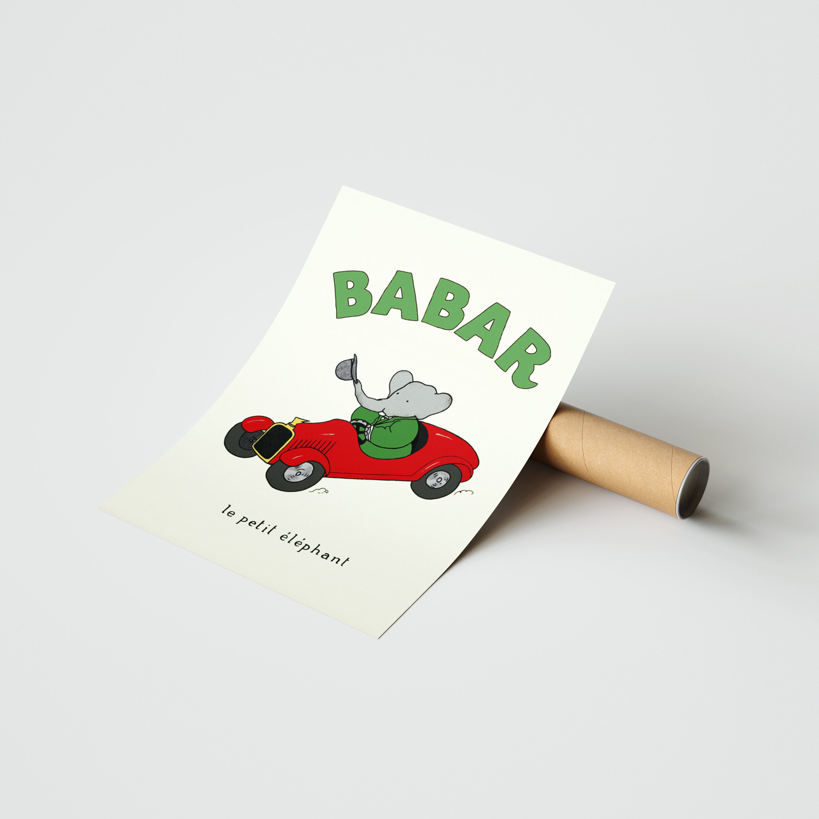 Babar Illustration Babar Print Baby Shower Gift Gender Neutral Gift Kid ...