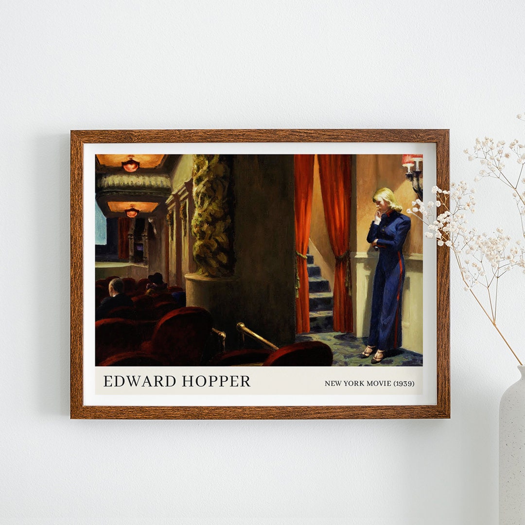 Edward Hopper New York Movie Theatre Poster Hopper Cinema Print Hopper ...