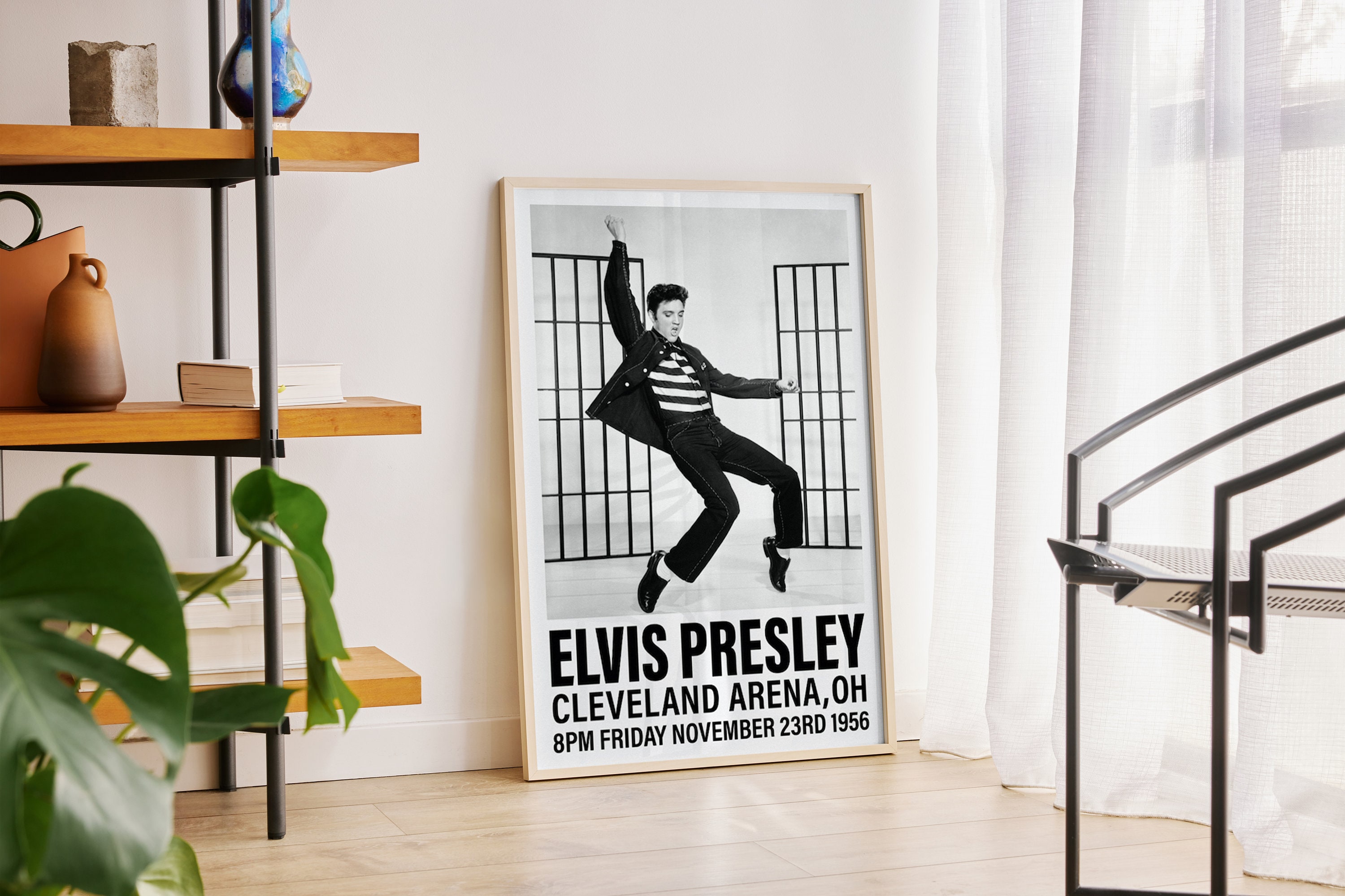 Elvis Presley Poster Black and White Music Poster Vintage Elvis Print ...