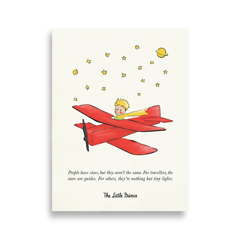 Le Petit Prince Poster ENGLISH Little Prince Wall Art Nursery Art Print ...