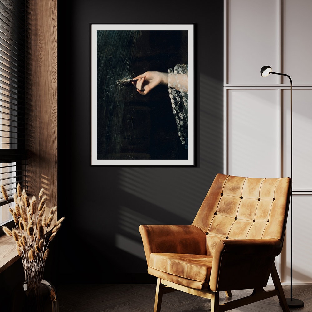 Dark Academia Hand Poster Vintage Hand Dark Moody Hand Print Lace ...