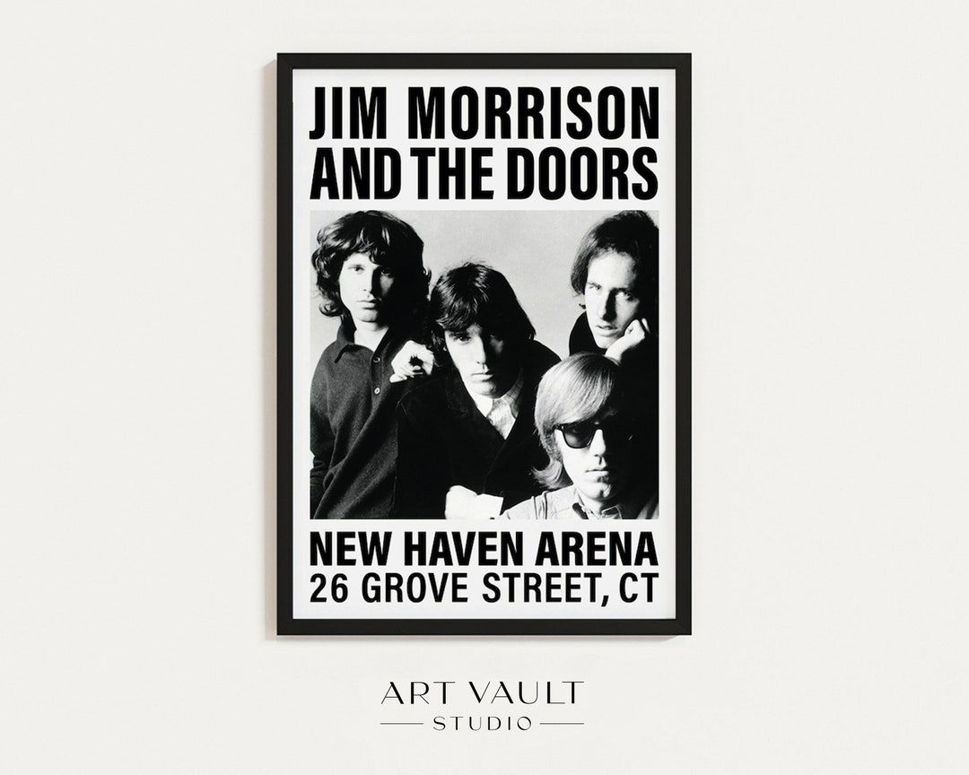 Jim Morrison Poster the Doors Poster Black and White Music Poster Retro ...