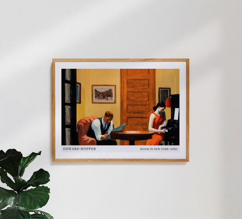 Edward Hopper Room in New York 1932 Poster Hopper Print Hopper Room ...