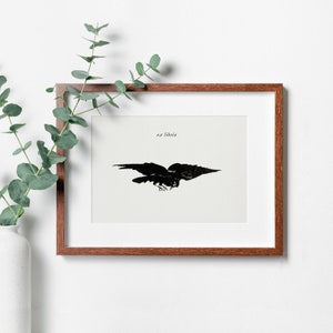 Flying Raven in Flight Ex Libris 1875 Édouard Manet Dark Academia Art ...