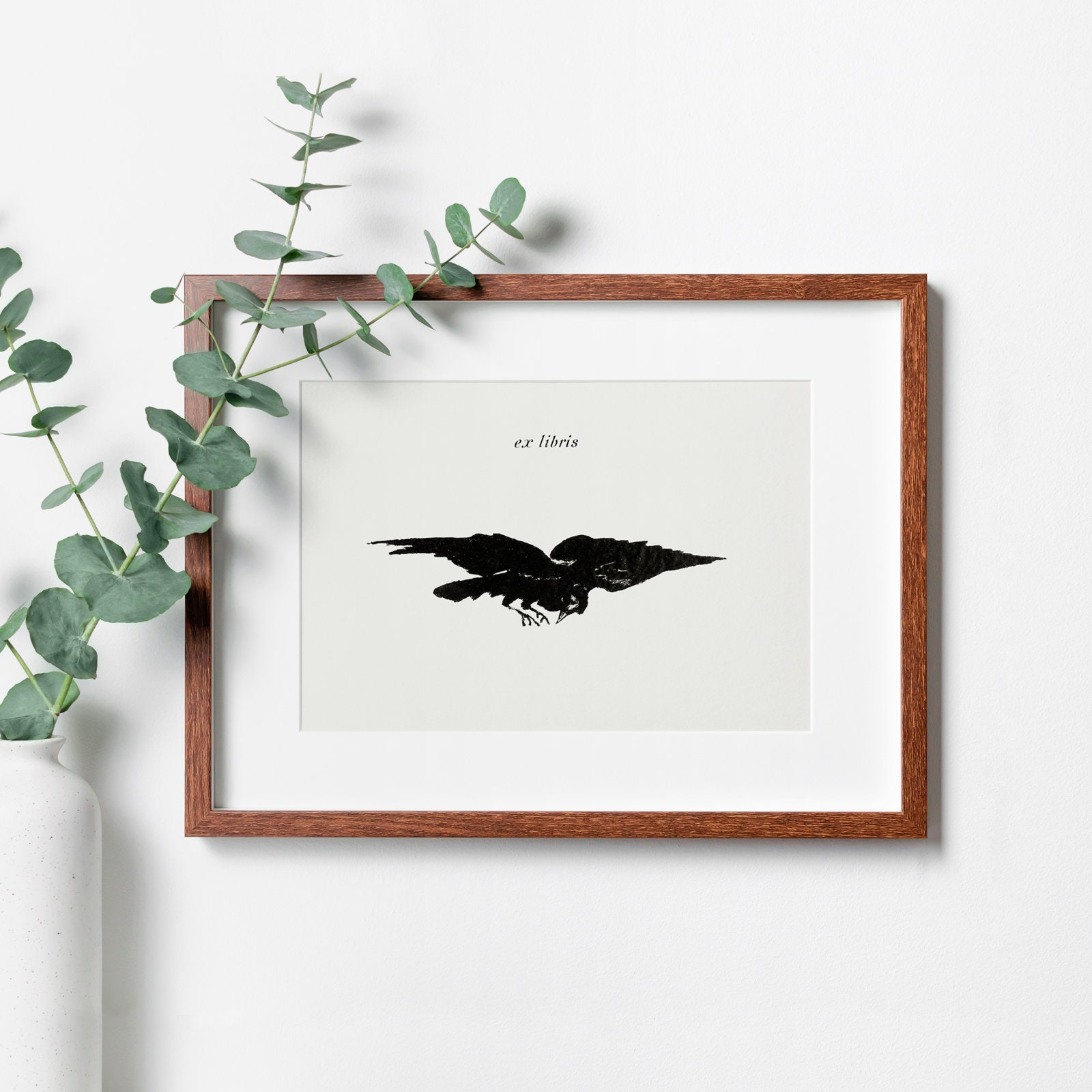 Flying Raven in Flight Ex Libris 1875 Édouard Manet Dark - Etsy