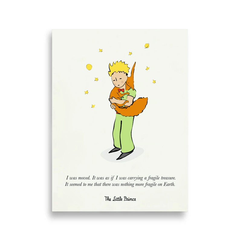 Le Petit Prince Poster ENGLISH Little Prince Wall Art Nursery Art Print ...