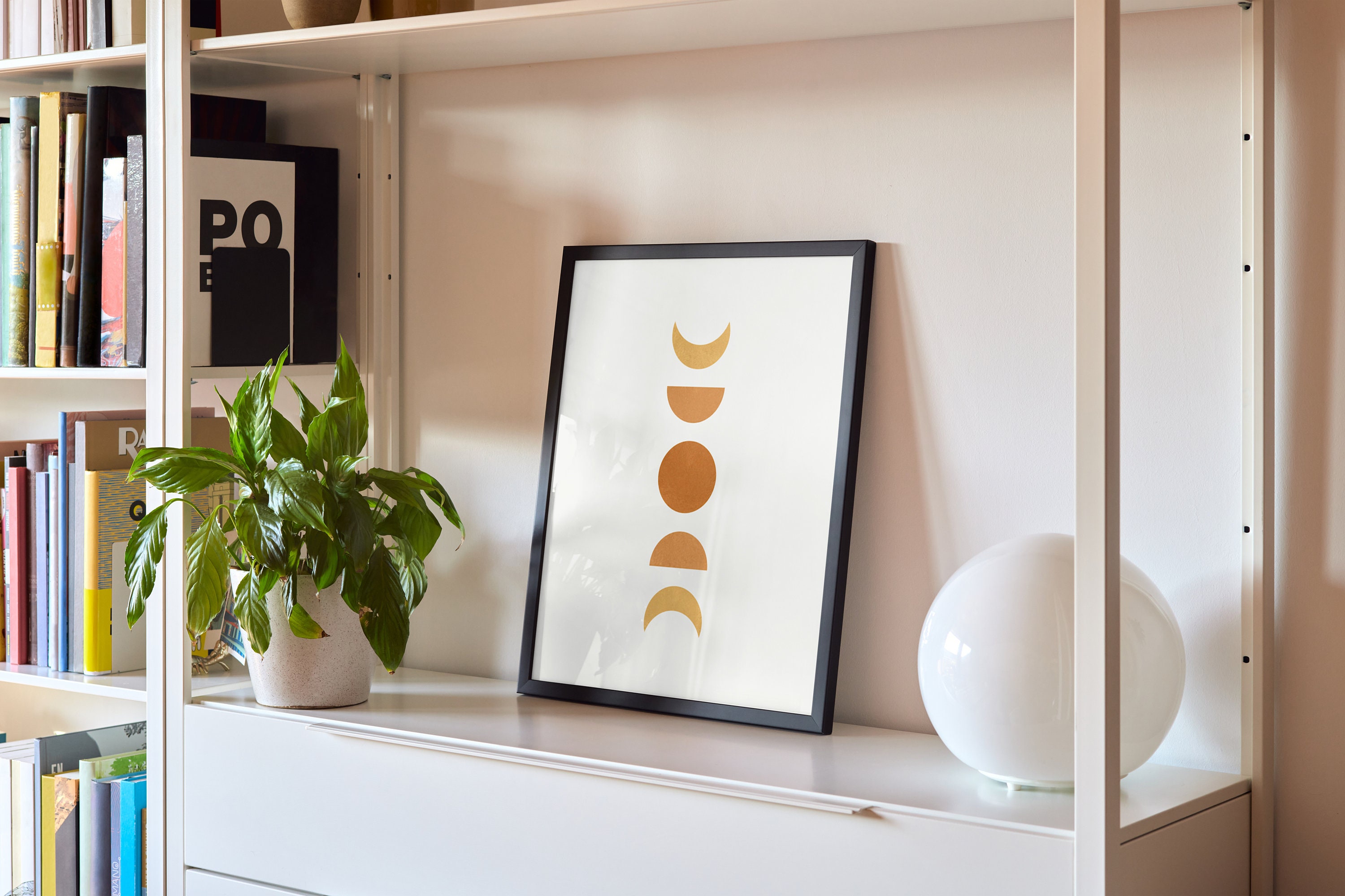 Moon Phase Wall Decor Moon Phase Poster Moon Phases Art Warm Tones Boho ...