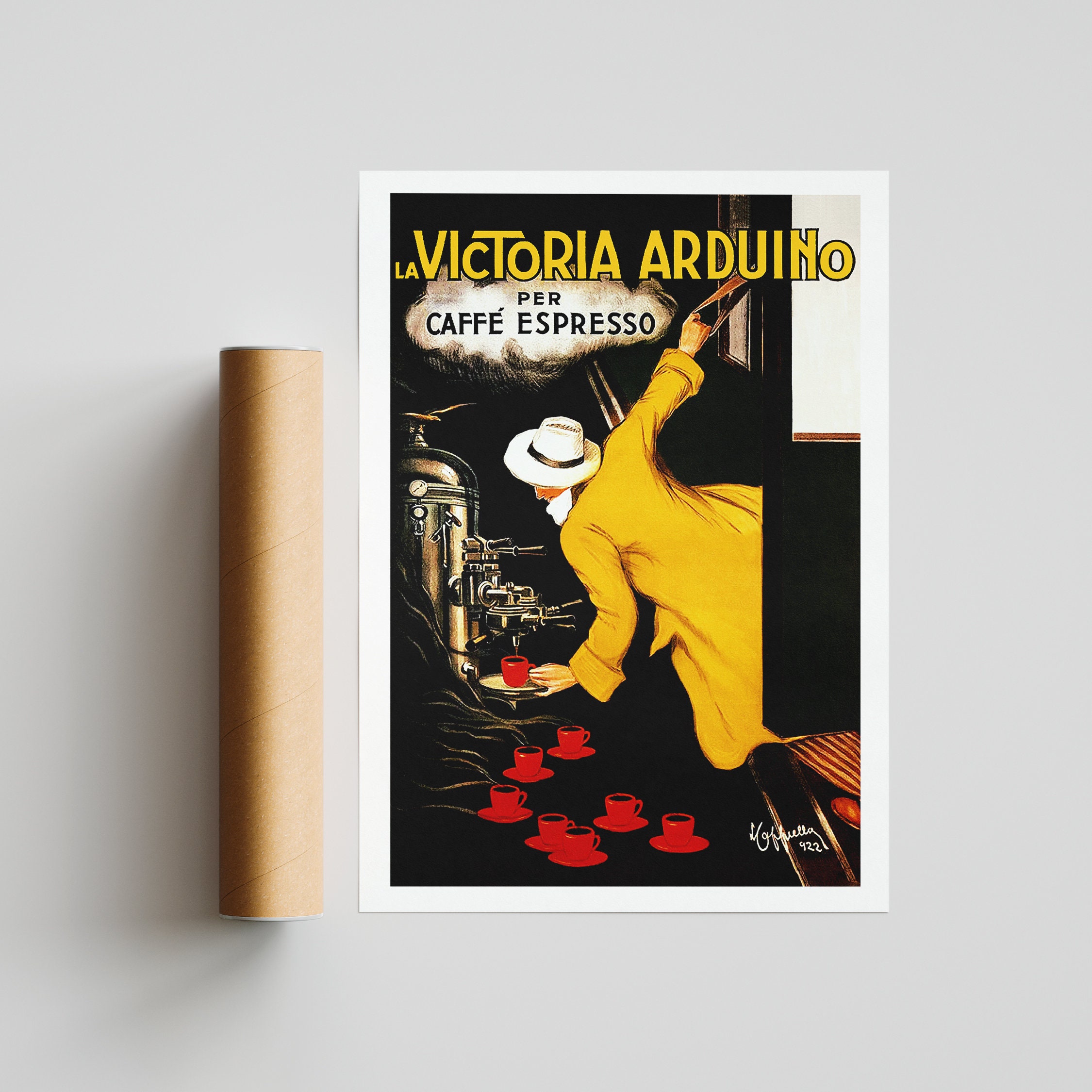La Victoria Arduino Coffee Maker Poster Caffé Espresso Art Vintage ...