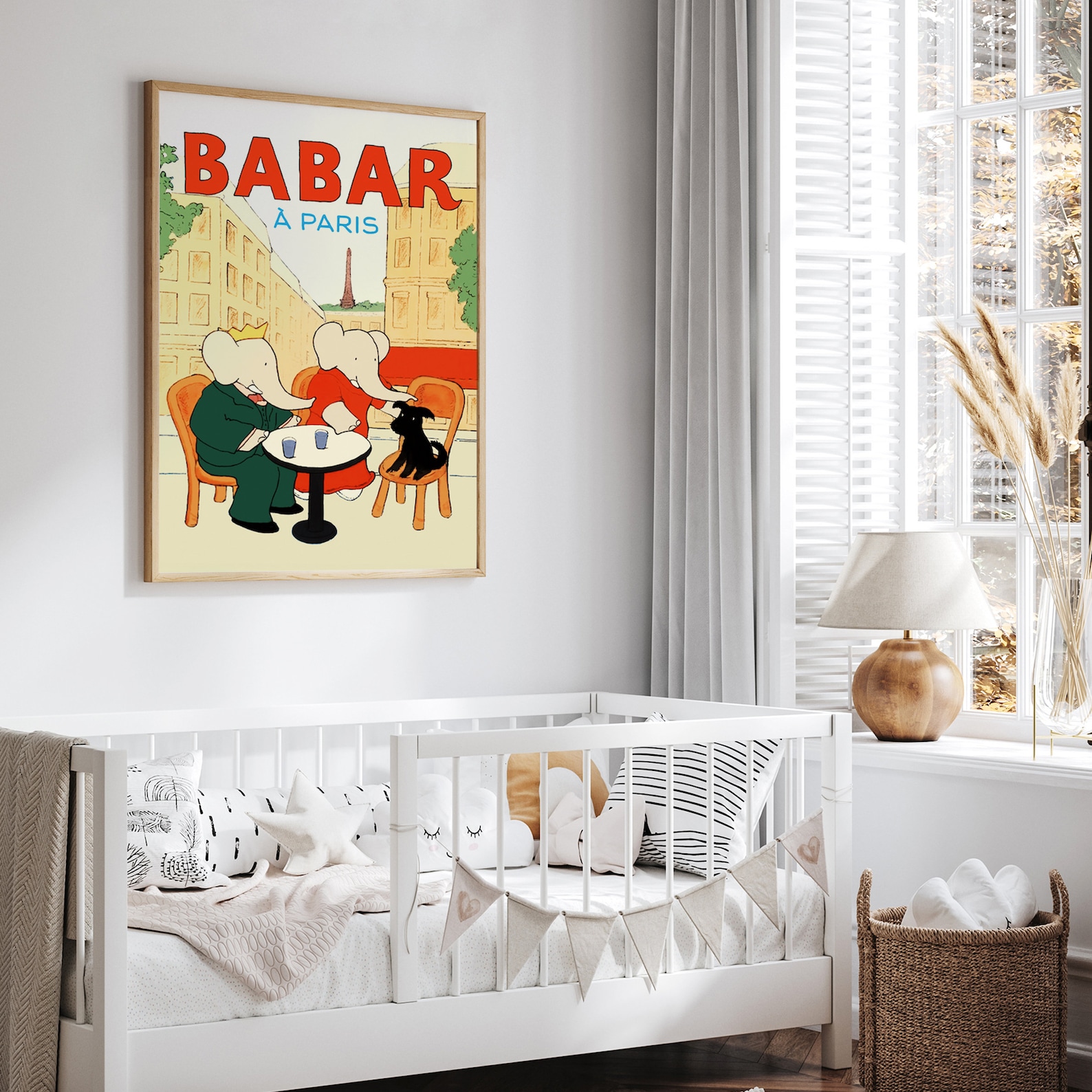 Babar in Paris Babar Poster Babar Print Babar Wall Art Babar Elephant ...