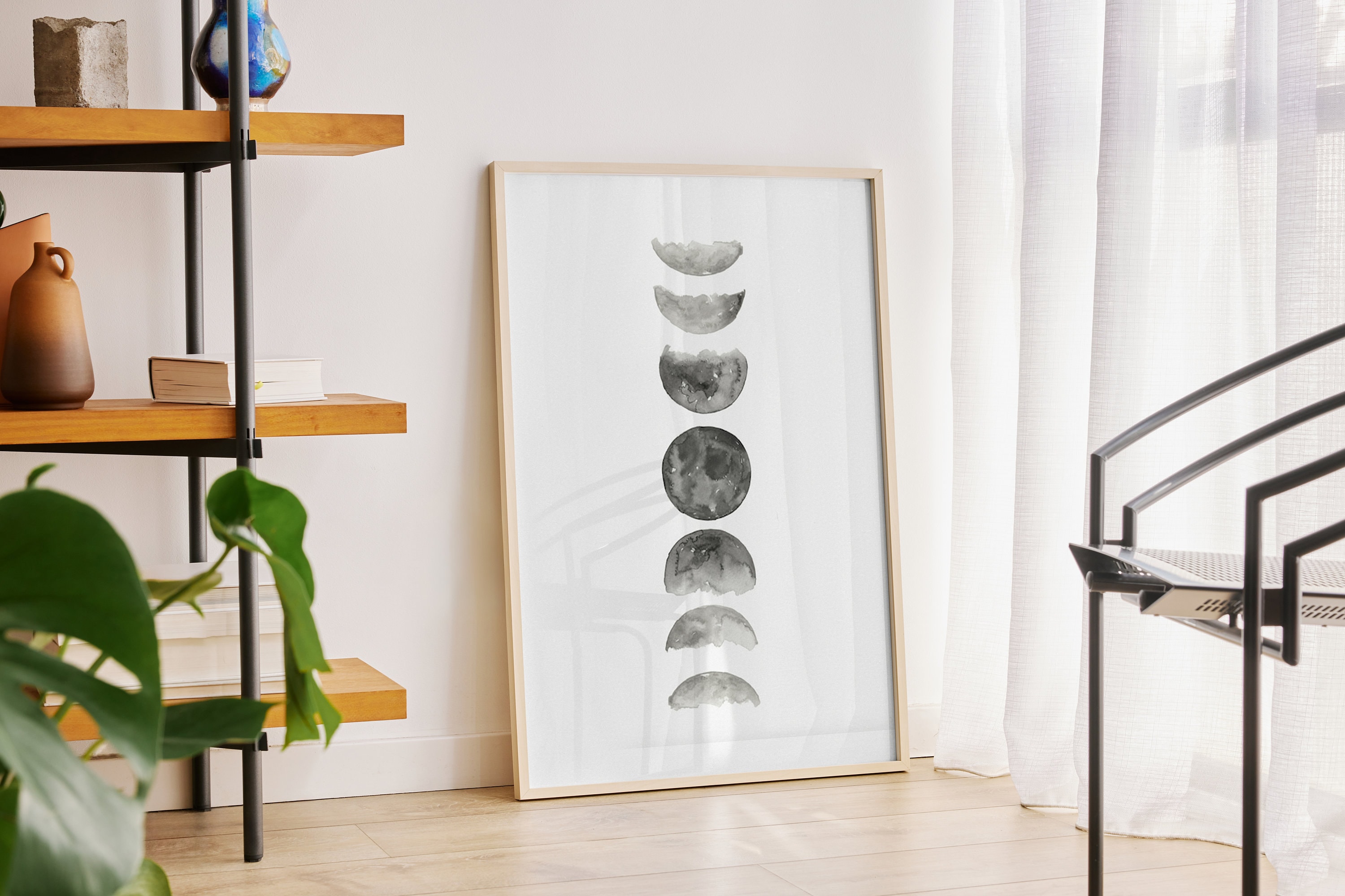 Moon Printable Wall Art Moon Poster Download Moon Phase Prints Digital ...