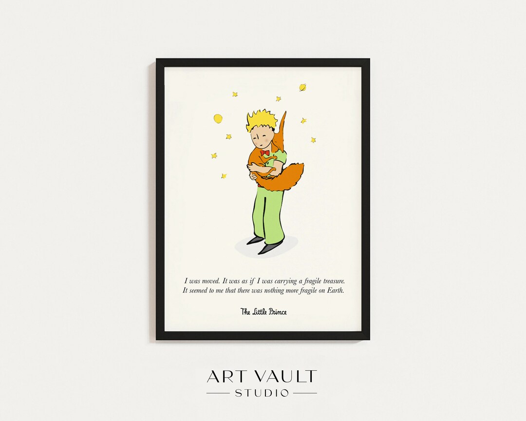 Le Petit Prince Poster ENGLISH Little Prince Wall Art Nursery Art Print ...
