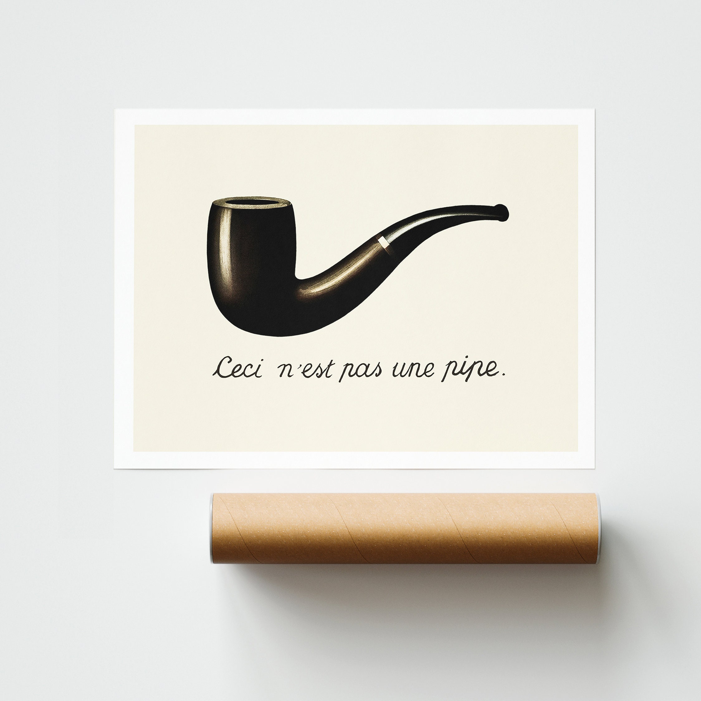 Ceci N'est Pas Une Pipe René Magritte Poster This is Not a Pipe ...