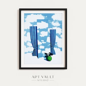 René Magritte Le Beau Monde 1962 Curtains and Clouds Magritte Poster ...