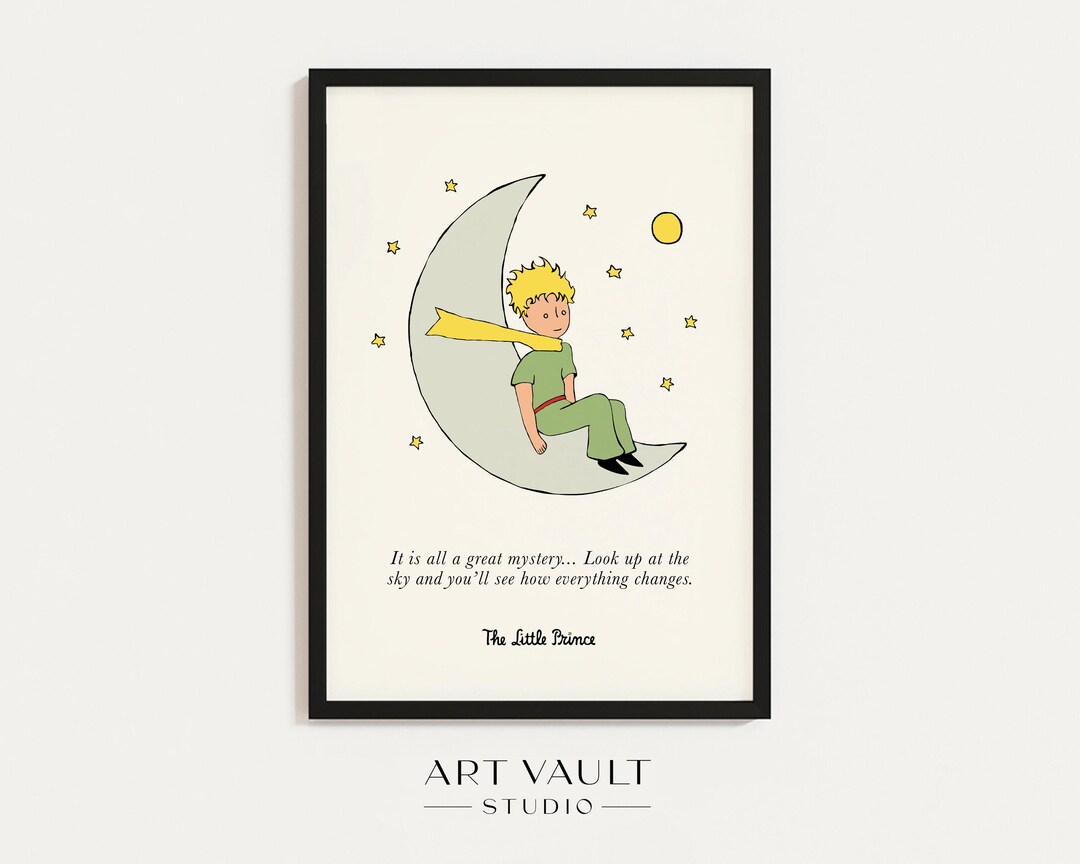 Little Prince Poster ENGLISH Little Prince Wall Art Look up at the Sky ...