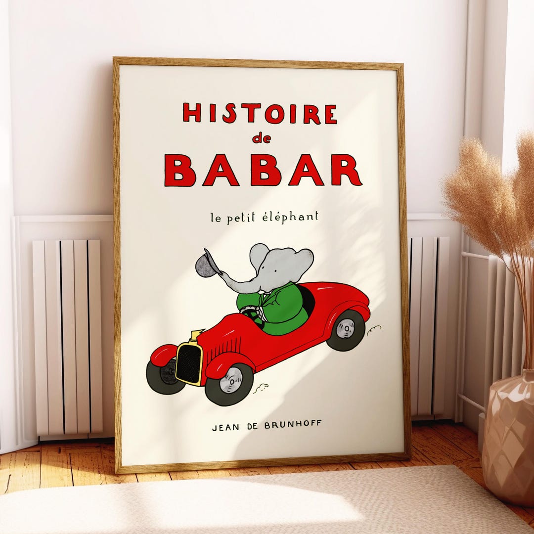 Babar the Elephant Digital Download Nursery Wall Art Decor Kids Room ...